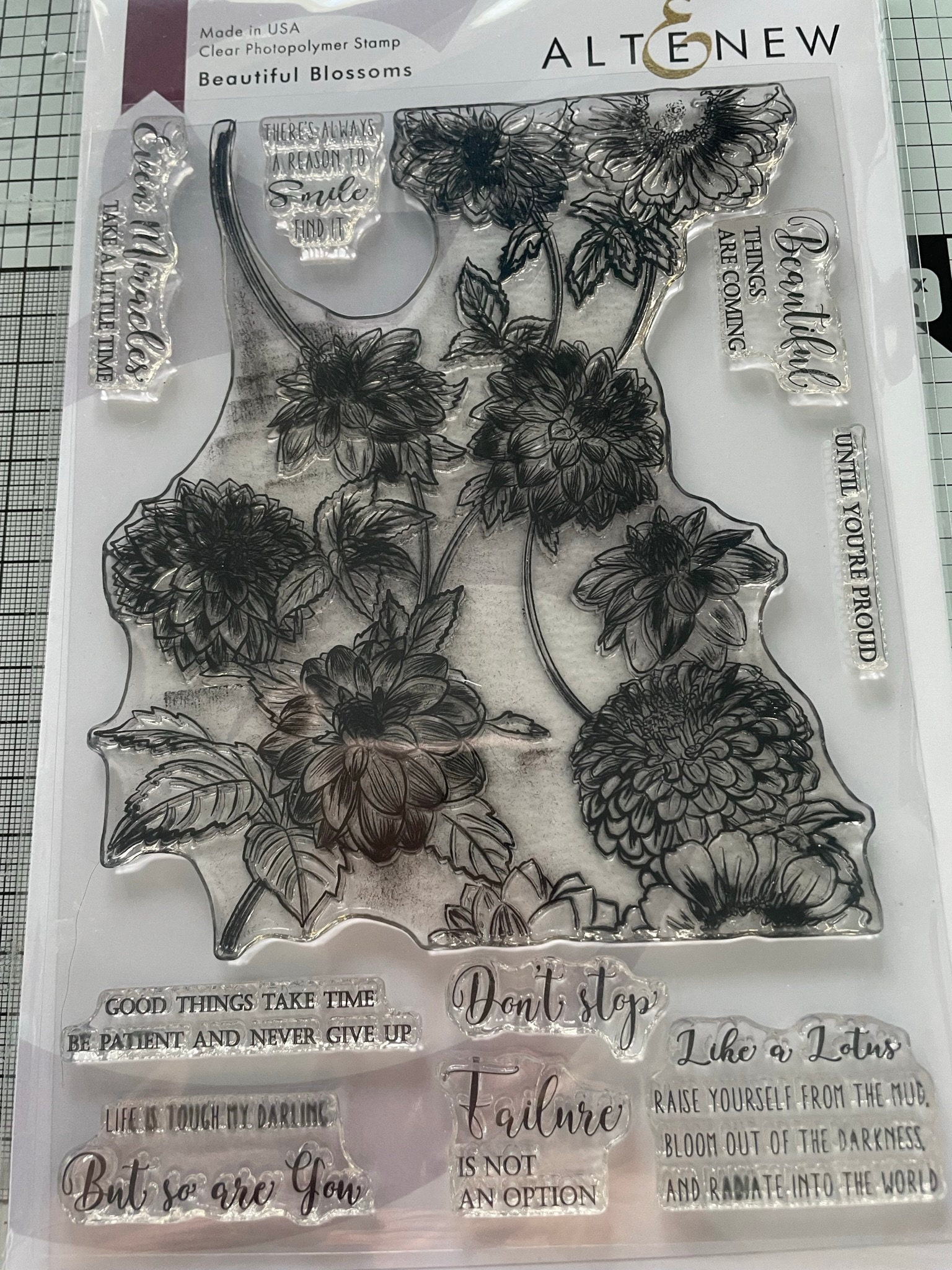 ALTENEW Clear Photopolymer FLORAL Stamp Sets, 9 Choices, Lightly Used ...