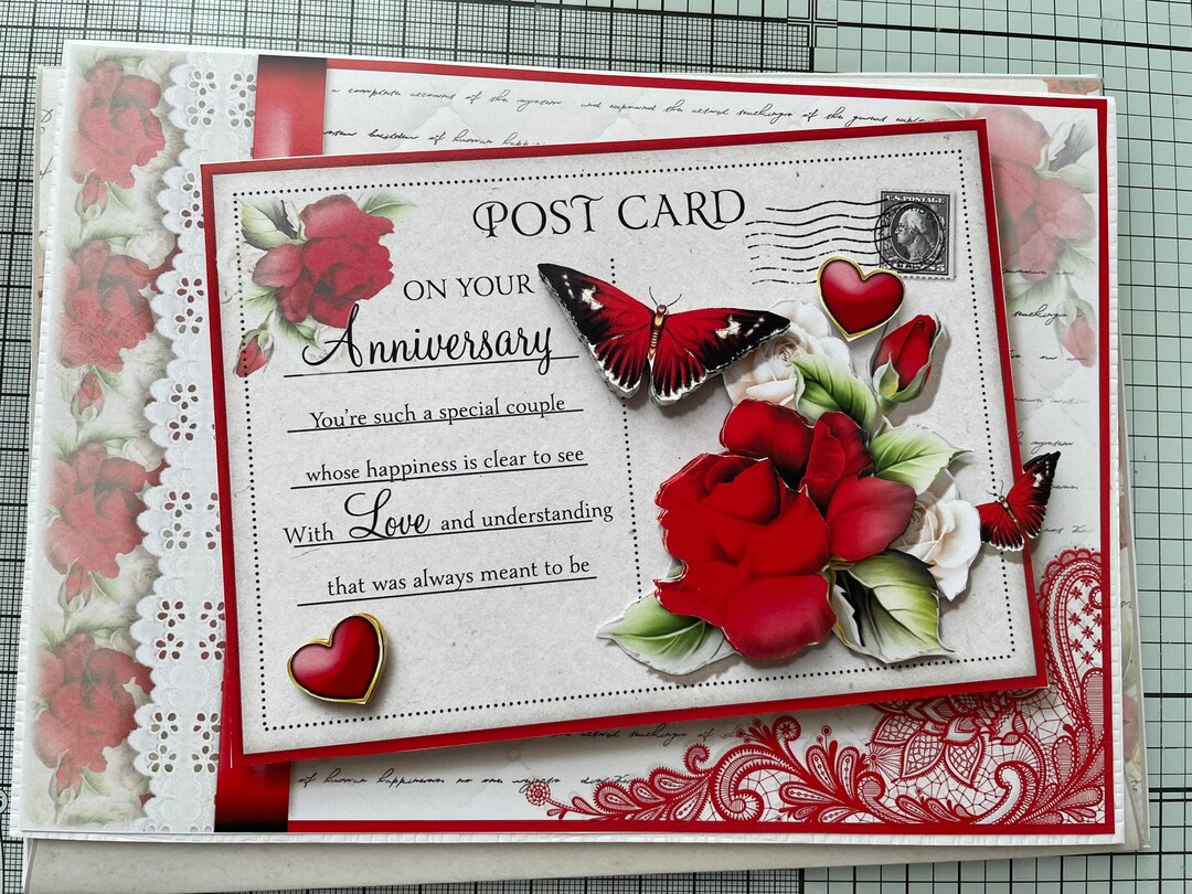 BIRTHDAY or ANNIVERSARY 3d Ex Large LUXURY Greeting Cards With Matching ...