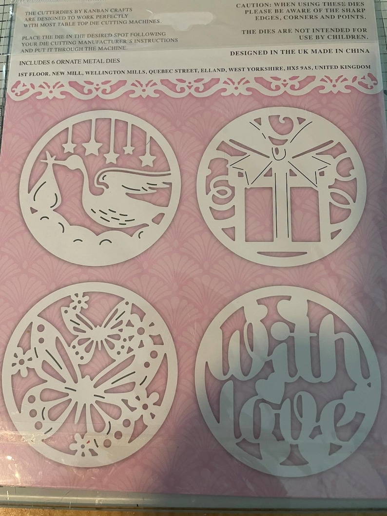 Kanban Metal Craft Dies: Circle & Square Frame Topper Set - Etsy UK