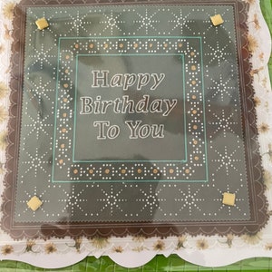 PARCHMENT Craft, Handmade Line Art Embossed Parchment BIRTHDAY Card ...