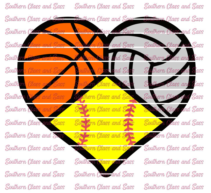 Art & Collectibles Digital Soccer and Softball Heart SVG Basketball ...