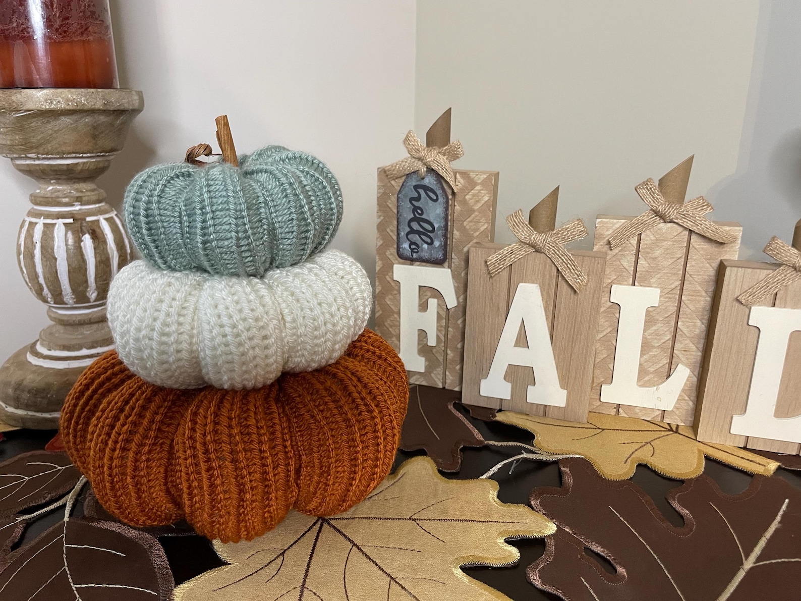 Knit Pumpkin, Stuffed Pumpkin, Fall Decor, Fall Decorations for Home ...