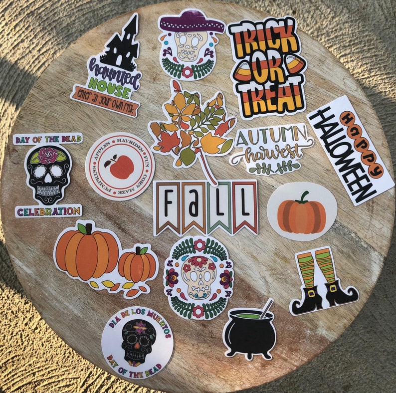 Fall Stickers, Halloween Stickers, Day of the Dead Stickers, Dia De Los ...