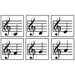 Piano Lesson Flashcards Music Staff - Etsy