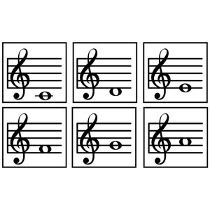 Piano Lesson Flashcards Music Staff - Etsy