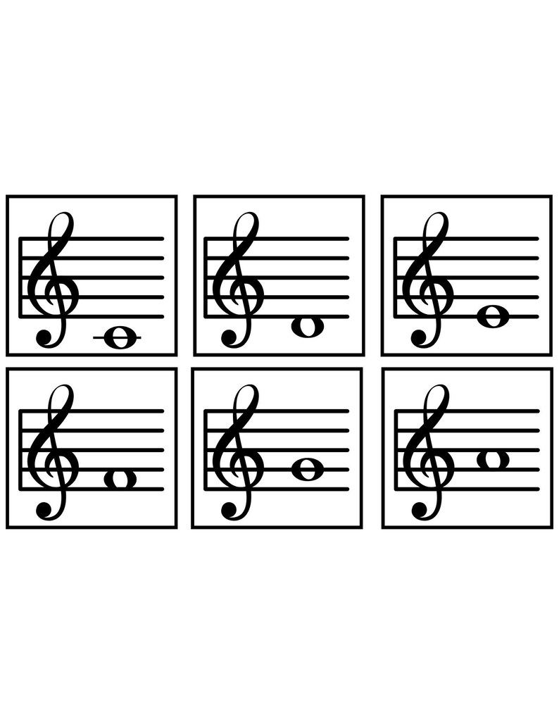 Piano Lesson Flashcards Music Staff - Etsy