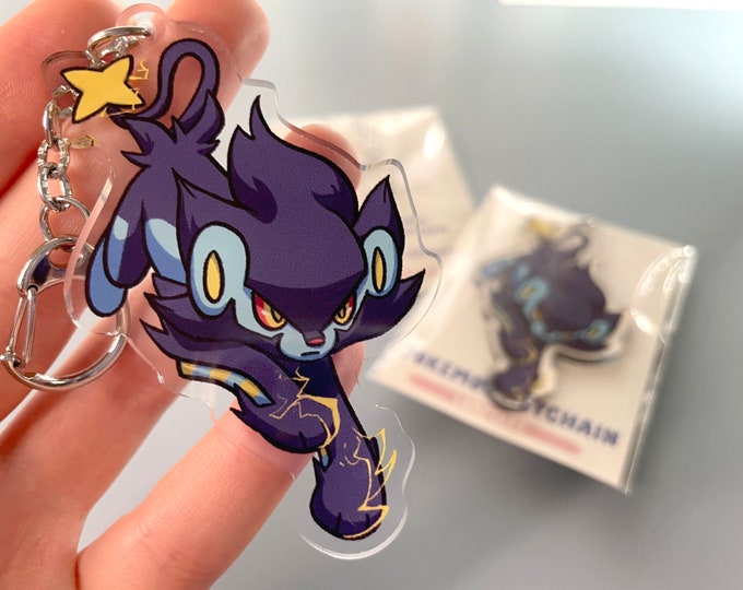 Luxray Pokemon Charm Acrylic Keychain // Pokemon Gift - Etsy