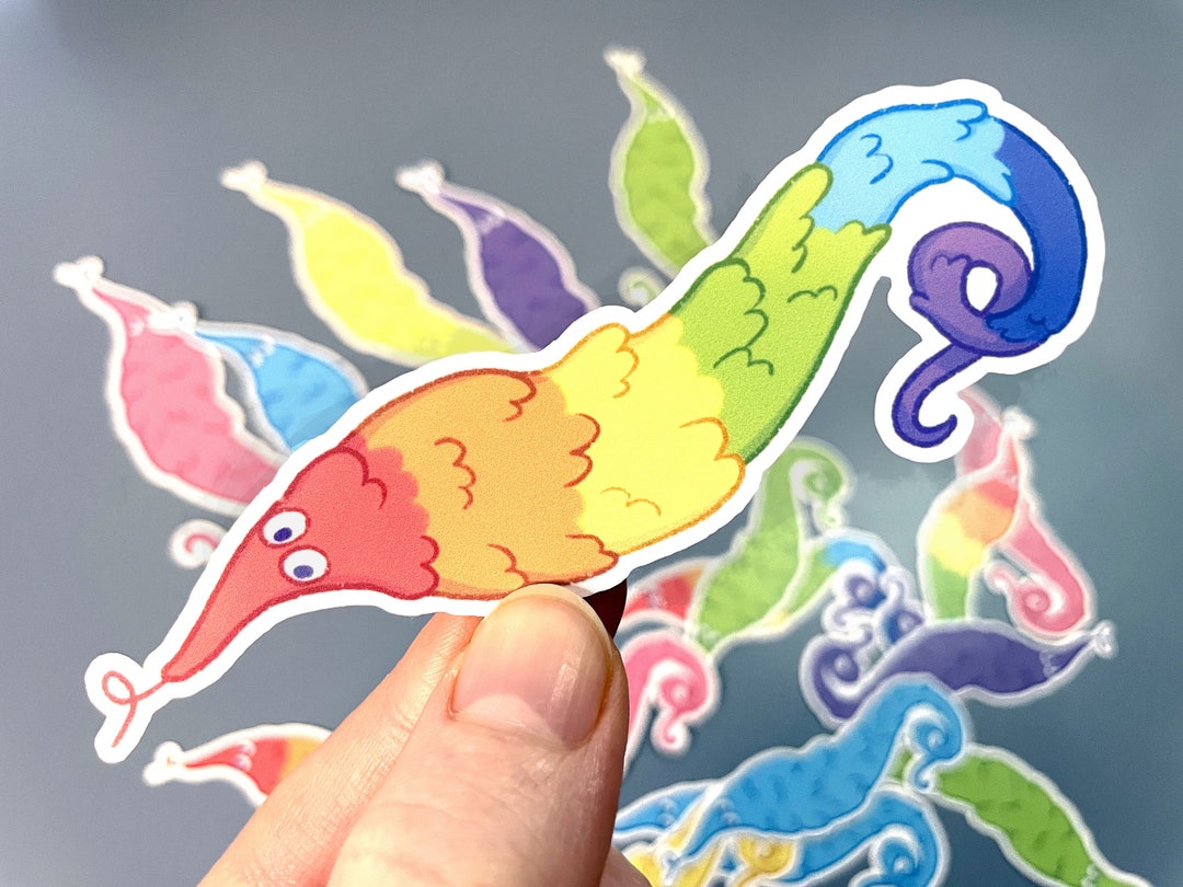 Worm on a String Sticker / Funny Waterproof Sticker for Laptop Water ...