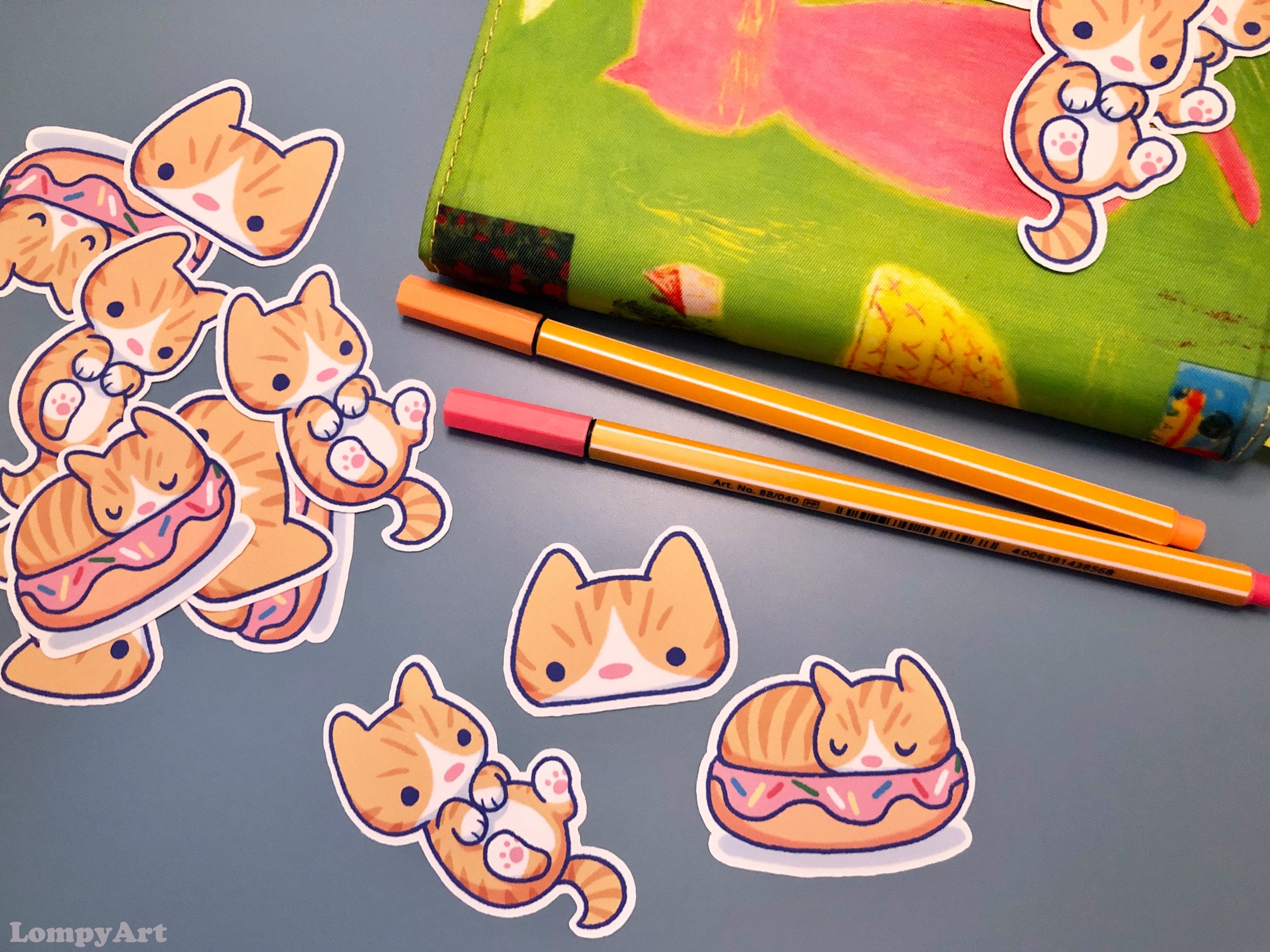Choose Your Cat Color Cat Sticker Pack Custom 23 Different - Etsy