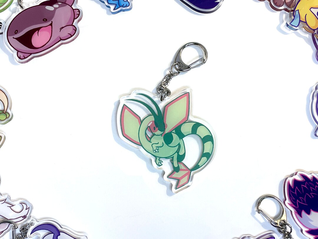 Flygon Pokemon Charm Acrylic Keychain // Pokemon Gift - Etsy