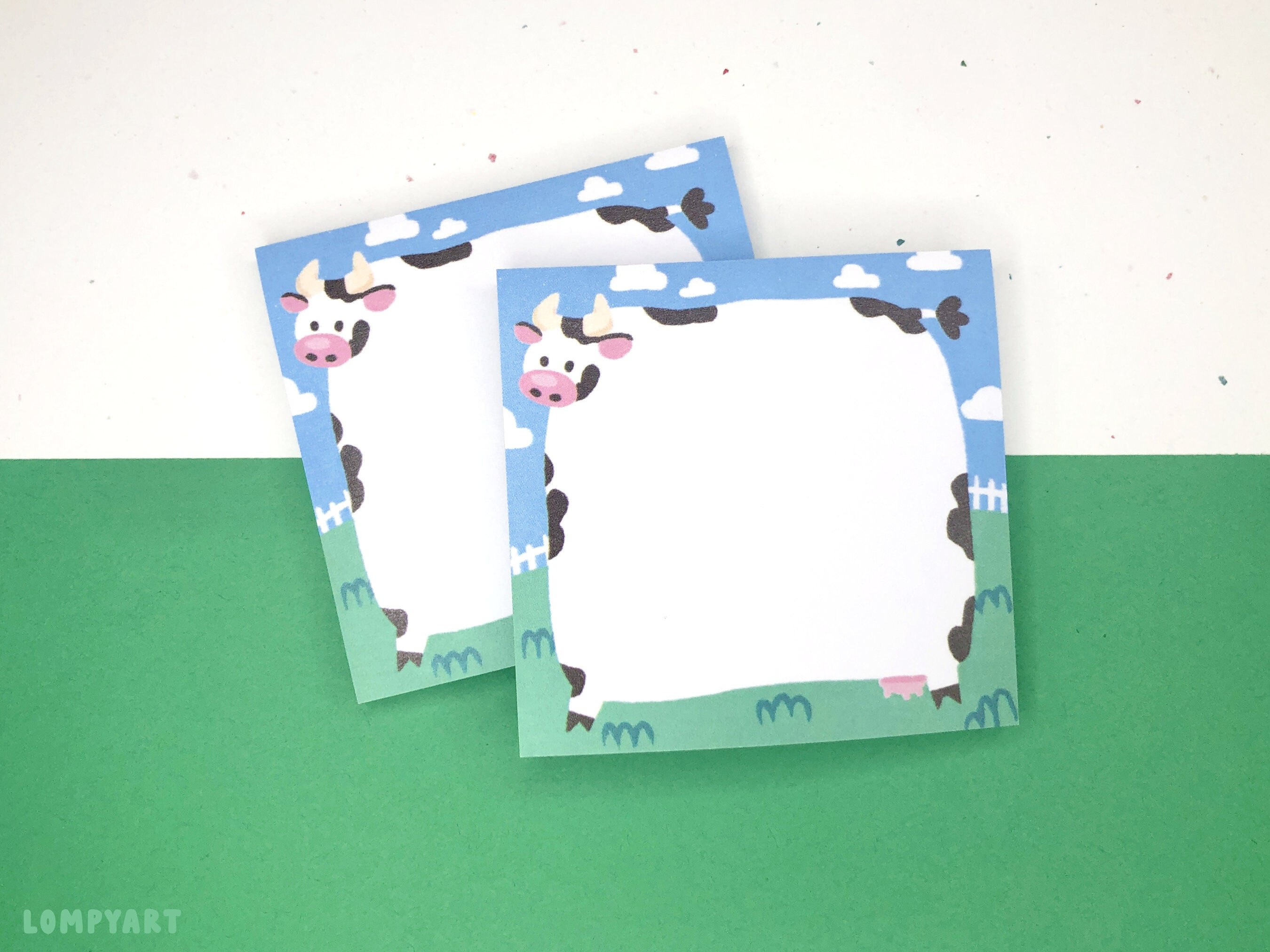 Cow Sticky Notes cute Farm Animal Memo Pad Stickynotes - Etsy