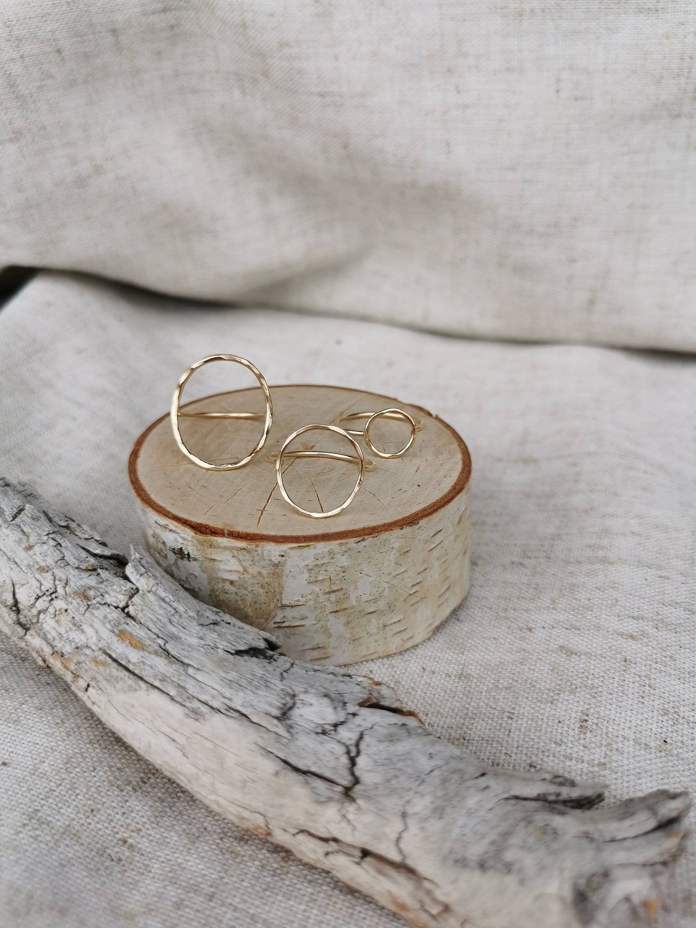 RILA// Open Circle Ring Continuity Ring Sun Circle Ring | Etsy