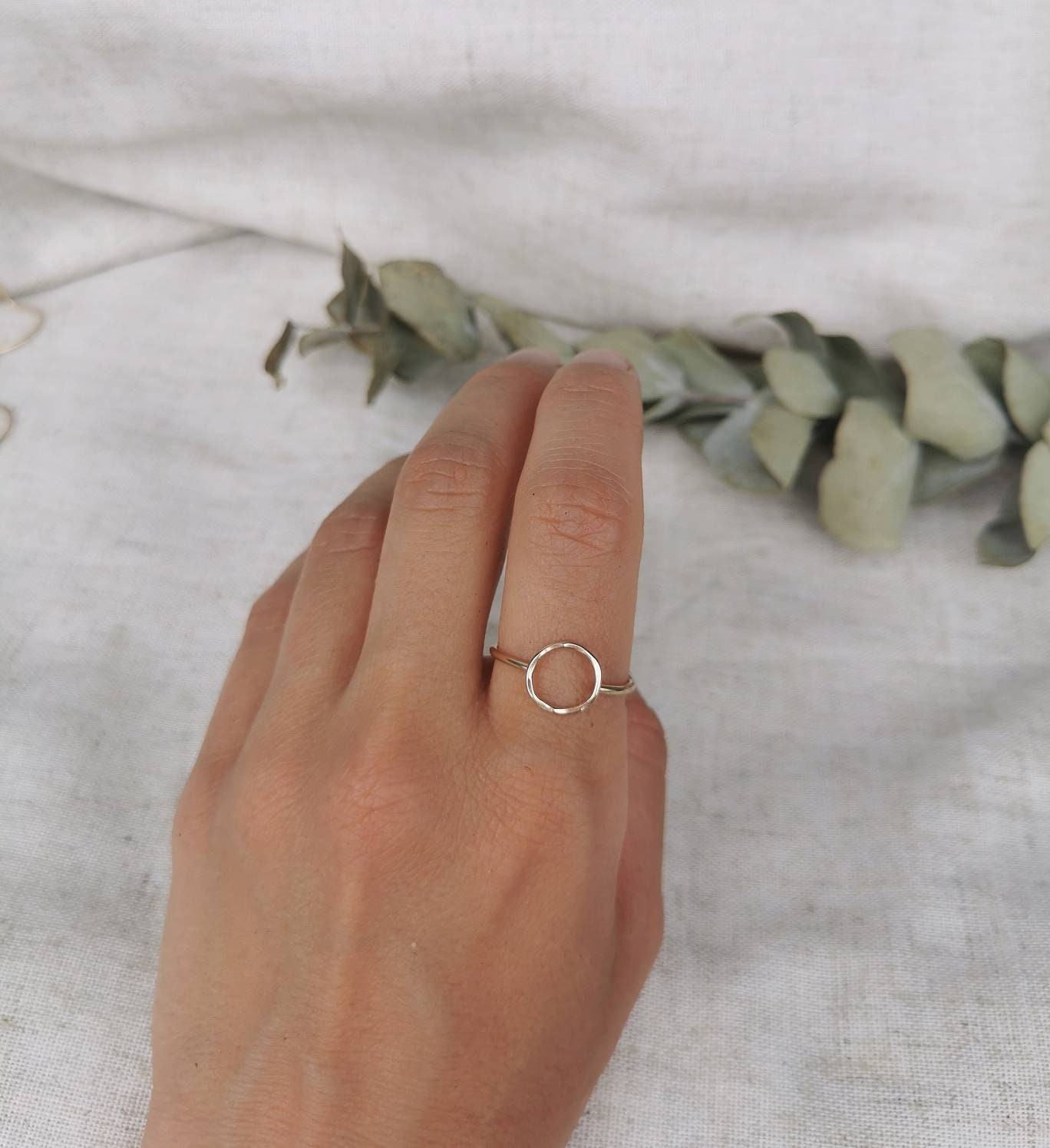 RILA// Open Circle Ring Continuity Ring Sun Circle Ring | Etsy