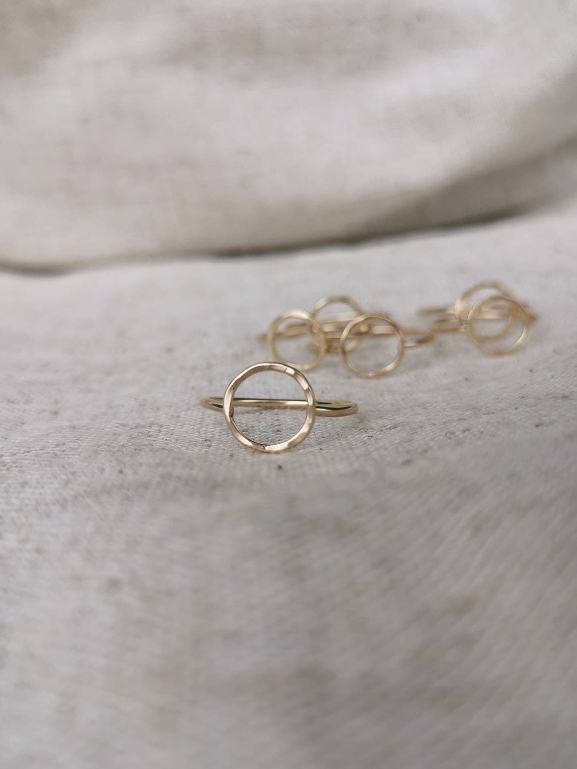 RILA// Open Circle Ring Continuity Ring Sun Circle Ring | Etsy