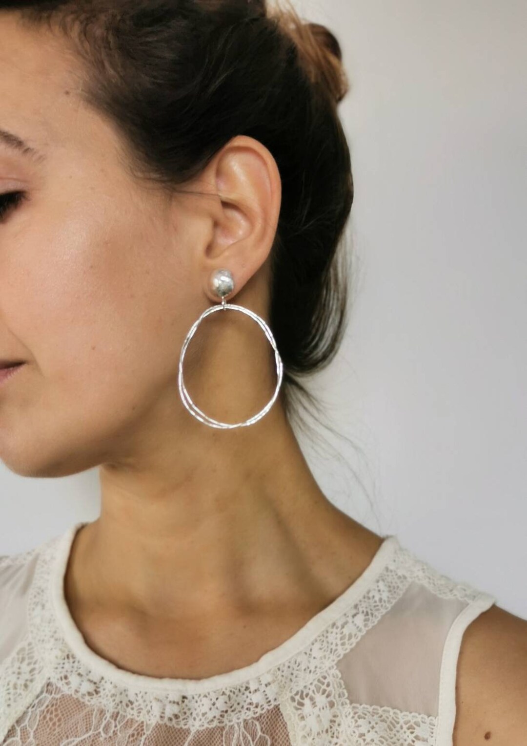 NUBIA// Double Hoop and Stud Earrings • Dangling Hoop Earrings • Simple ...