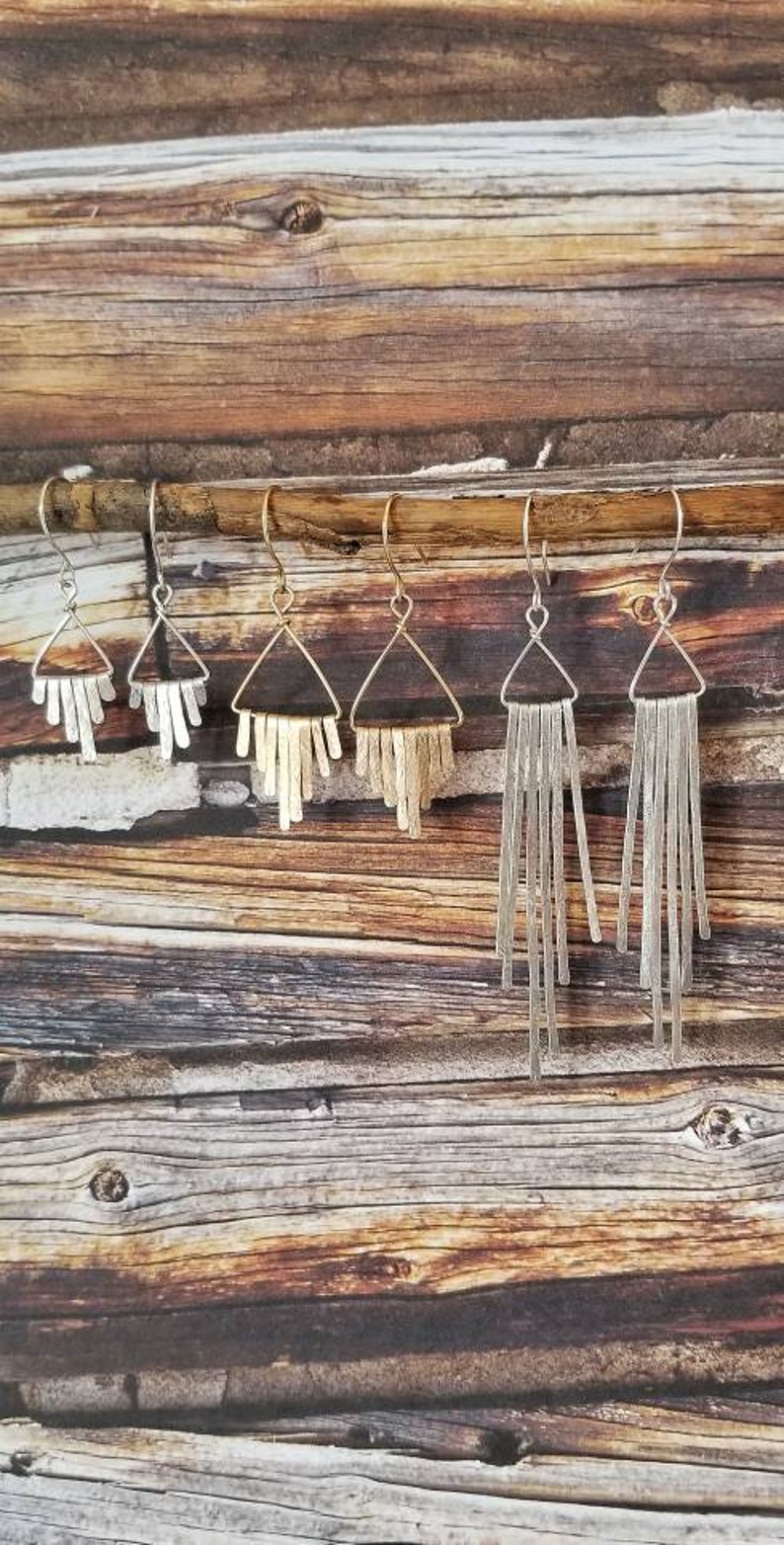 QUINCA// Hammered Fringe Necklace Bohemian Tassle Necklace | Etsy