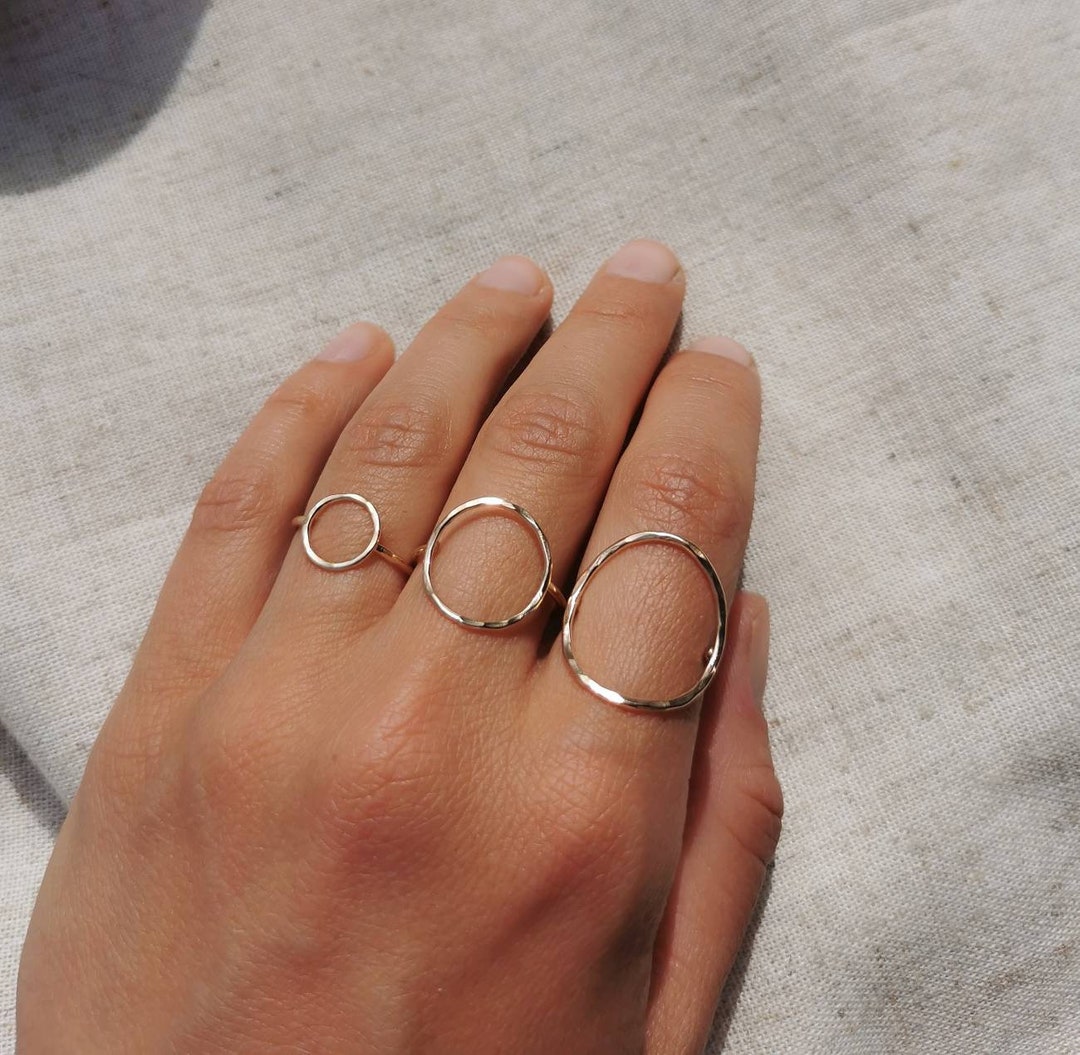 RILA// Open Circle Ring • Continuity Ring • Sun Circle Ring • 14K Gold ...