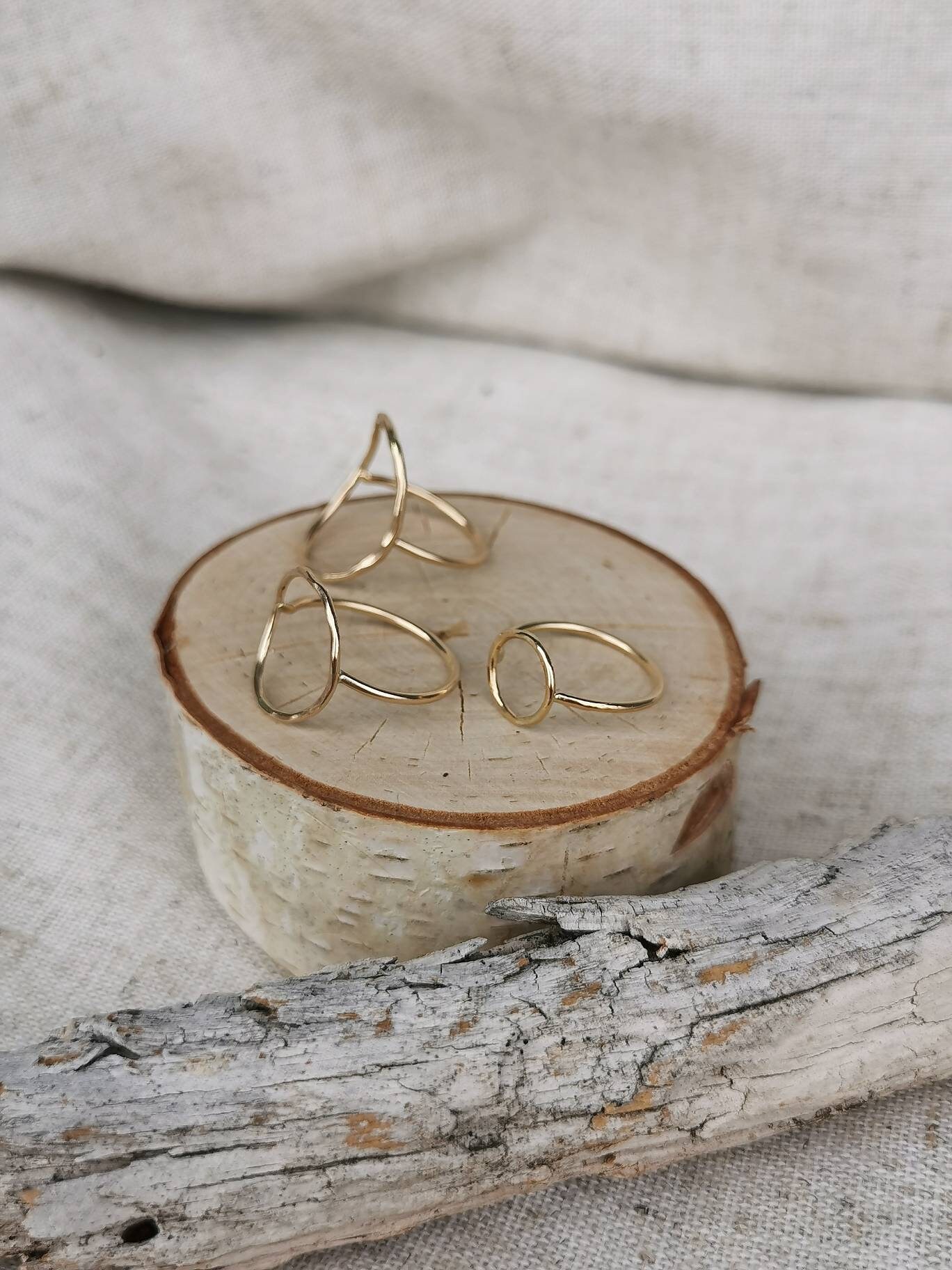 RILA// Open Circle Ring Continuity Ring Sun Circle Ring | Etsy