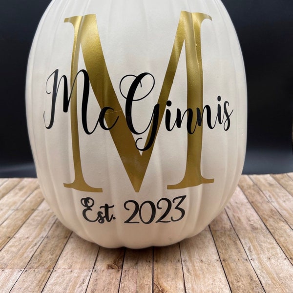 Pumpkin Monogram - Etsy