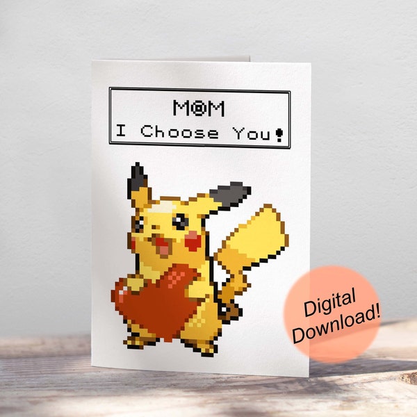 Pikachu. I Choose You Card - Etsy