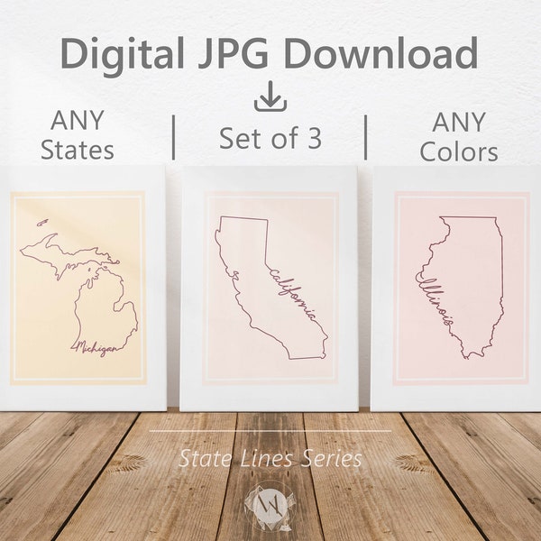 Custom State Art - Etsy