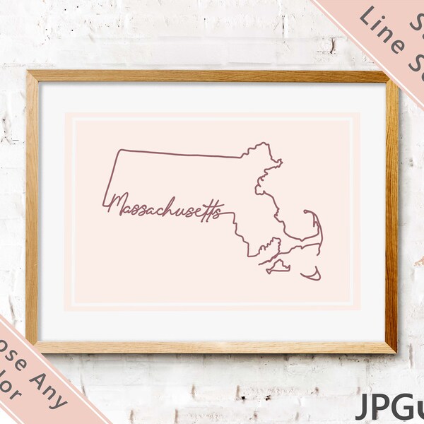 Massachusetts Print - Etsy