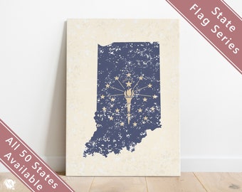 Indiana Flag License Plate IN State Official Flag Symbol Auto - Etsy