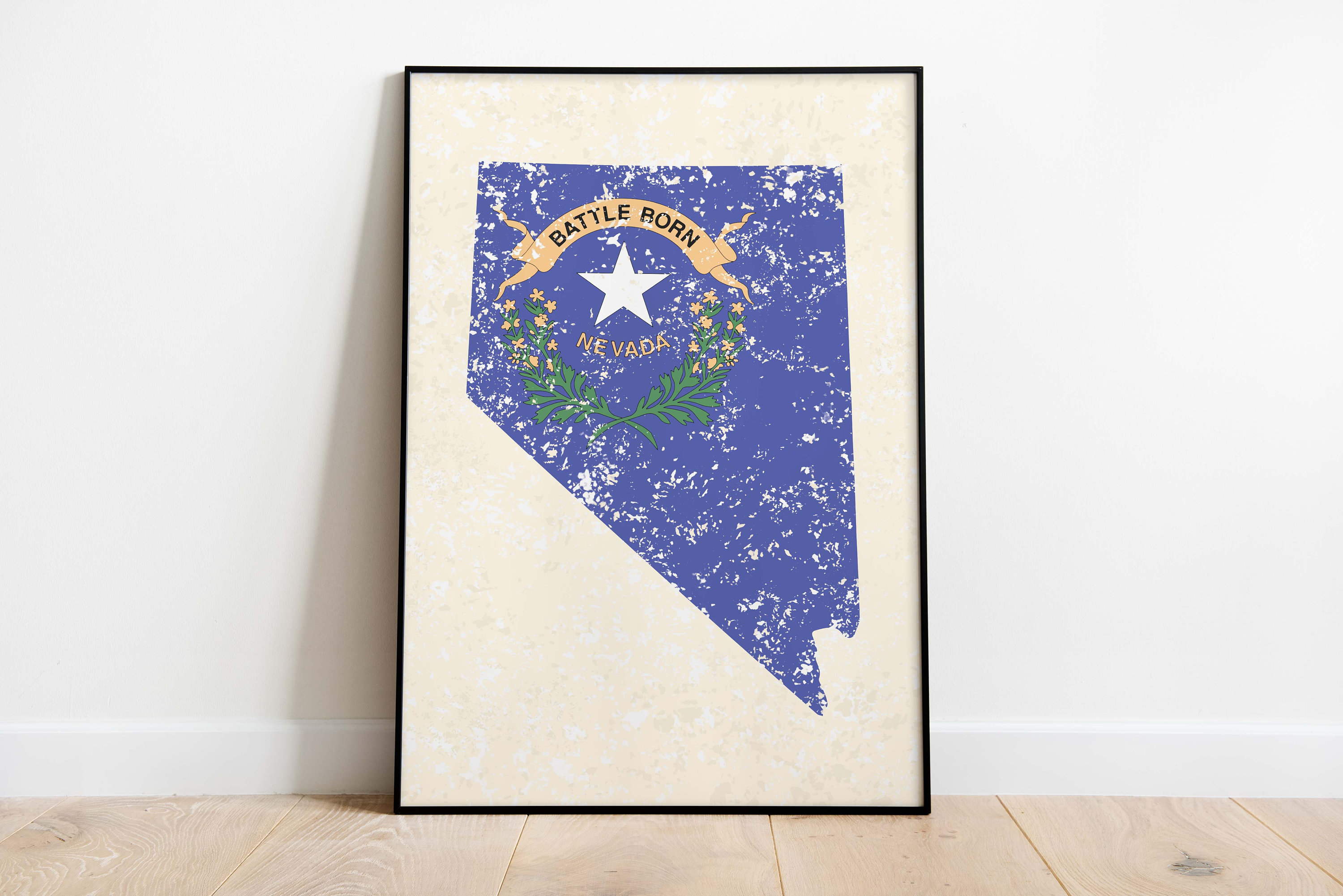 Nevada State Print / Nevada Art Print / Nevada Flag / Nevada | Etsy
