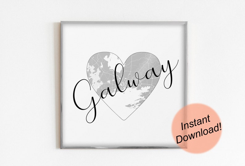 Galway Print / Printable / Galway Art Print / Galway Map Print - Etsy