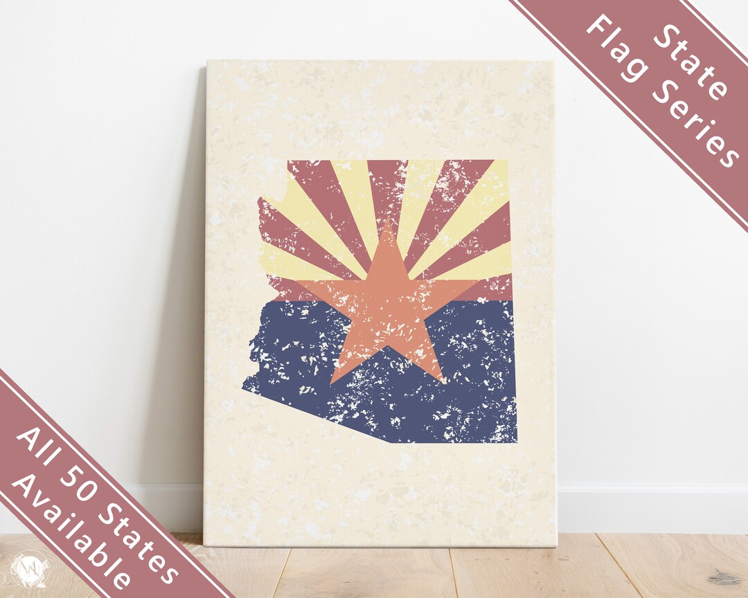 Arizona Art Print / Arizona State Flag Print / Arizona State Print ...