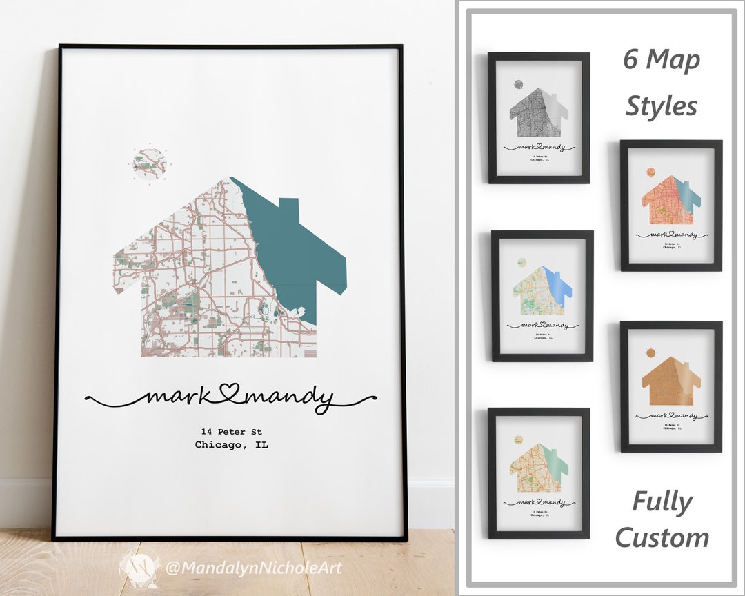 Our First Home Map / Custom Home Map / Personalized - Etsy