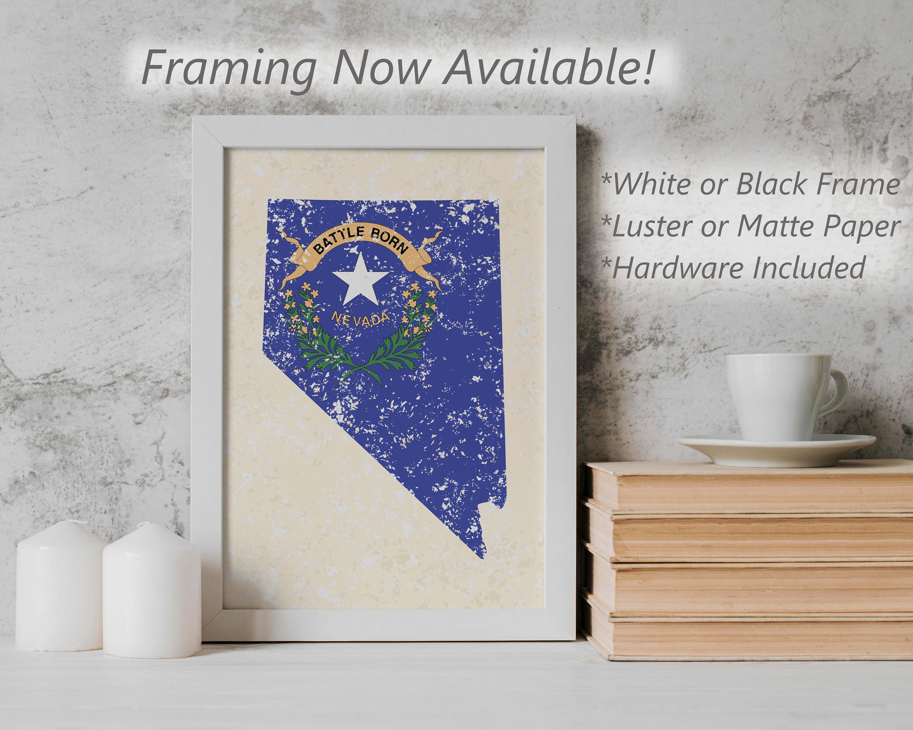 Nevada State Print / Nevada Art Print / Nevada Flag / Nevada | Etsy