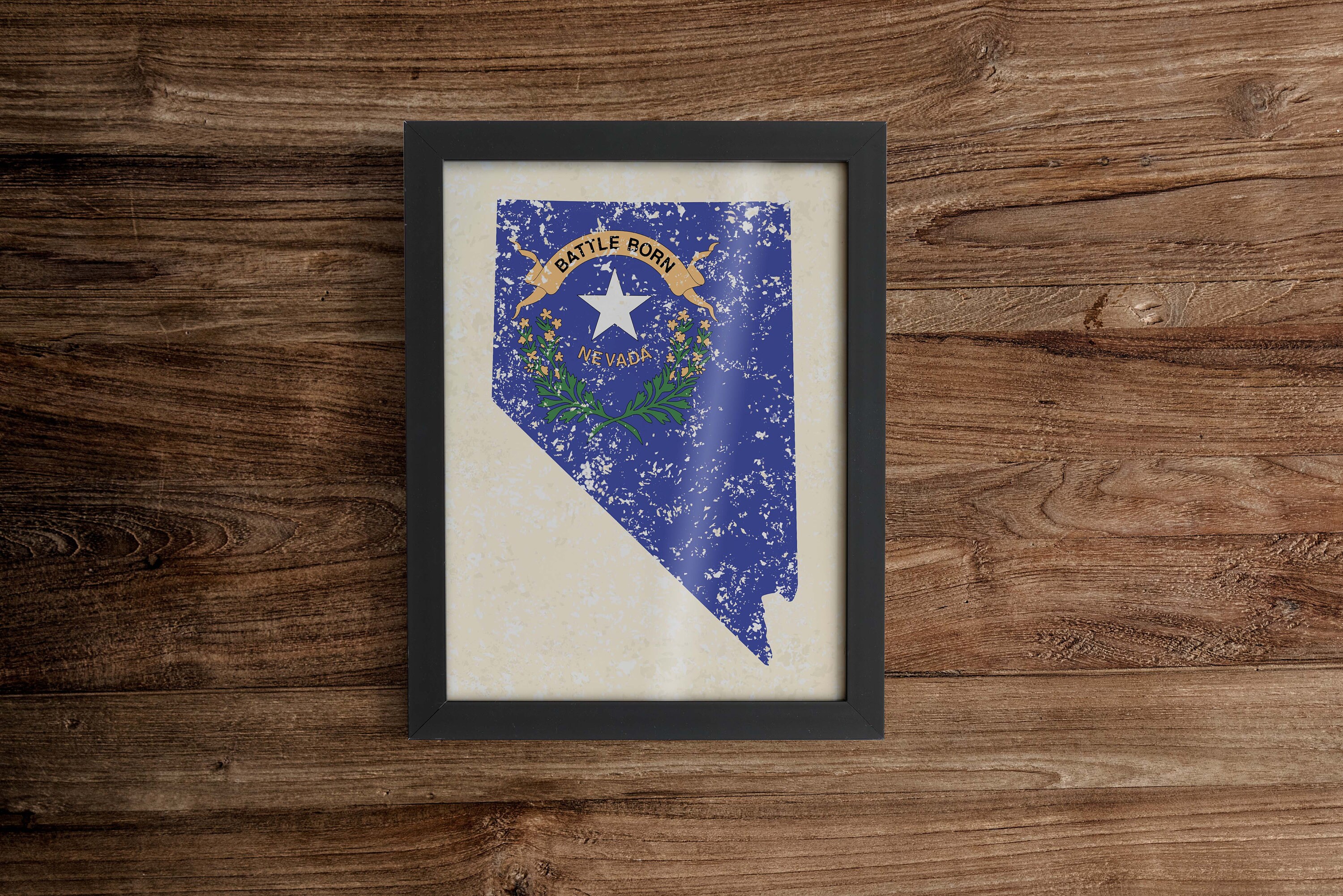 Nevada State Print / Nevada Art Print / Nevada Flag / Nevada | Etsy
