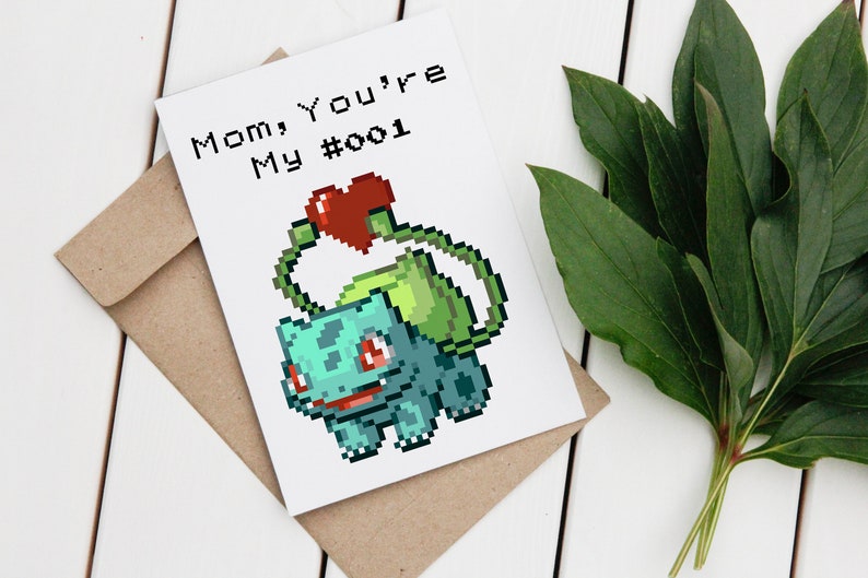 Bulbasaur Card / Printable / Mother's Day Card / Pokemon - Etsy