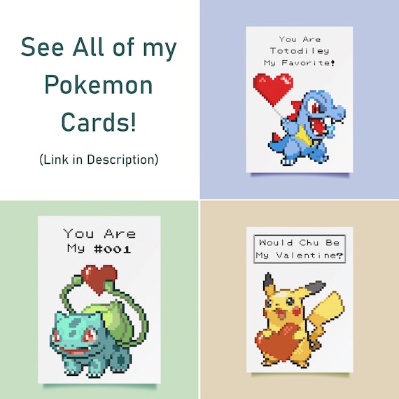 Pokemon Valentines Day Cards