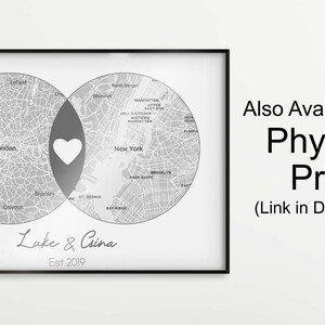 Long Distance Relationship Print / Custom LDR Print / Custom Map Print ...
