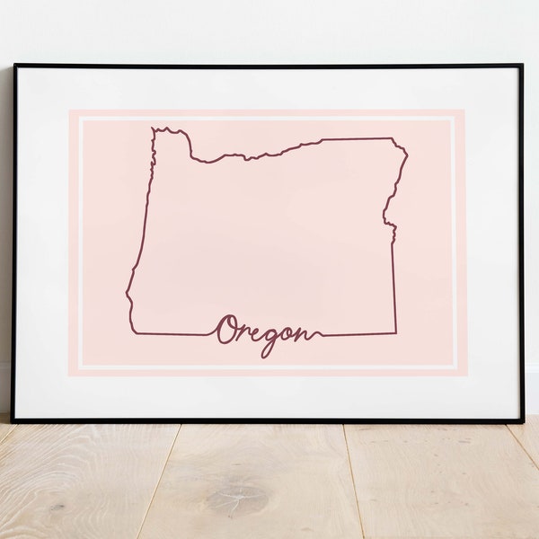Oregon Print - Etsy