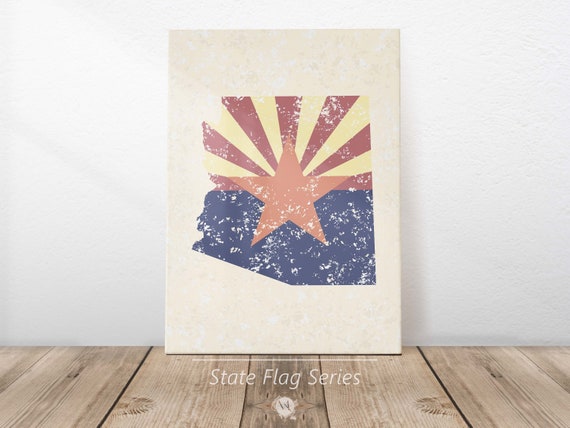 Arizona Art Print / Arizona State Flag Print / Arizona State - Etsy
