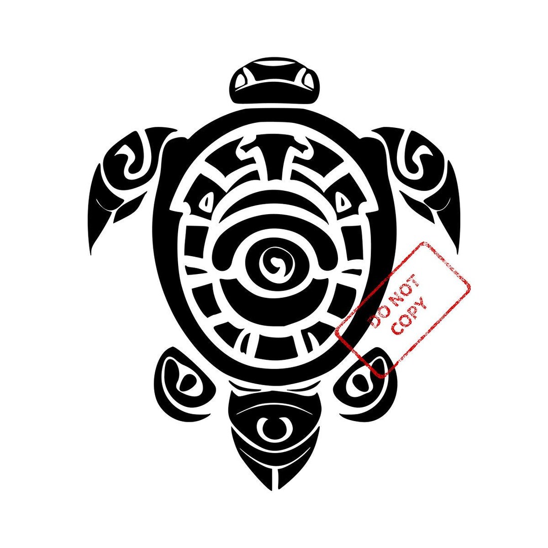 Turtle Maory Polynesian Svg Vector. Svg Eps Pdf Png Jpg - Etsy
