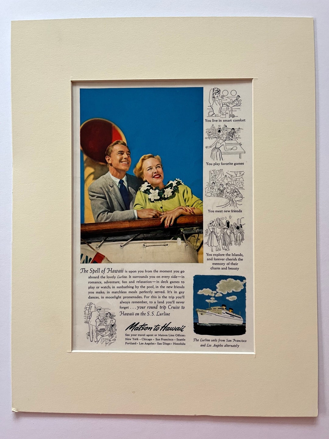 1930s Original Print Ad, Laminated & Mounted - Etsy
