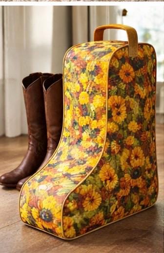 Sewing Tutorial Showing Fabric Boot for Tall Women's Boot Bag - Etsy