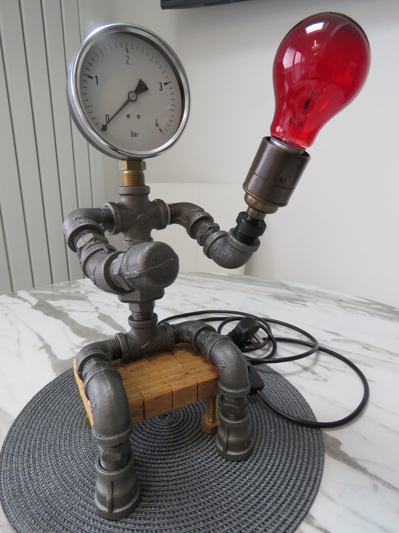Pipelight Figure Sat on a Simple Wooden Bench Made From - Etsy