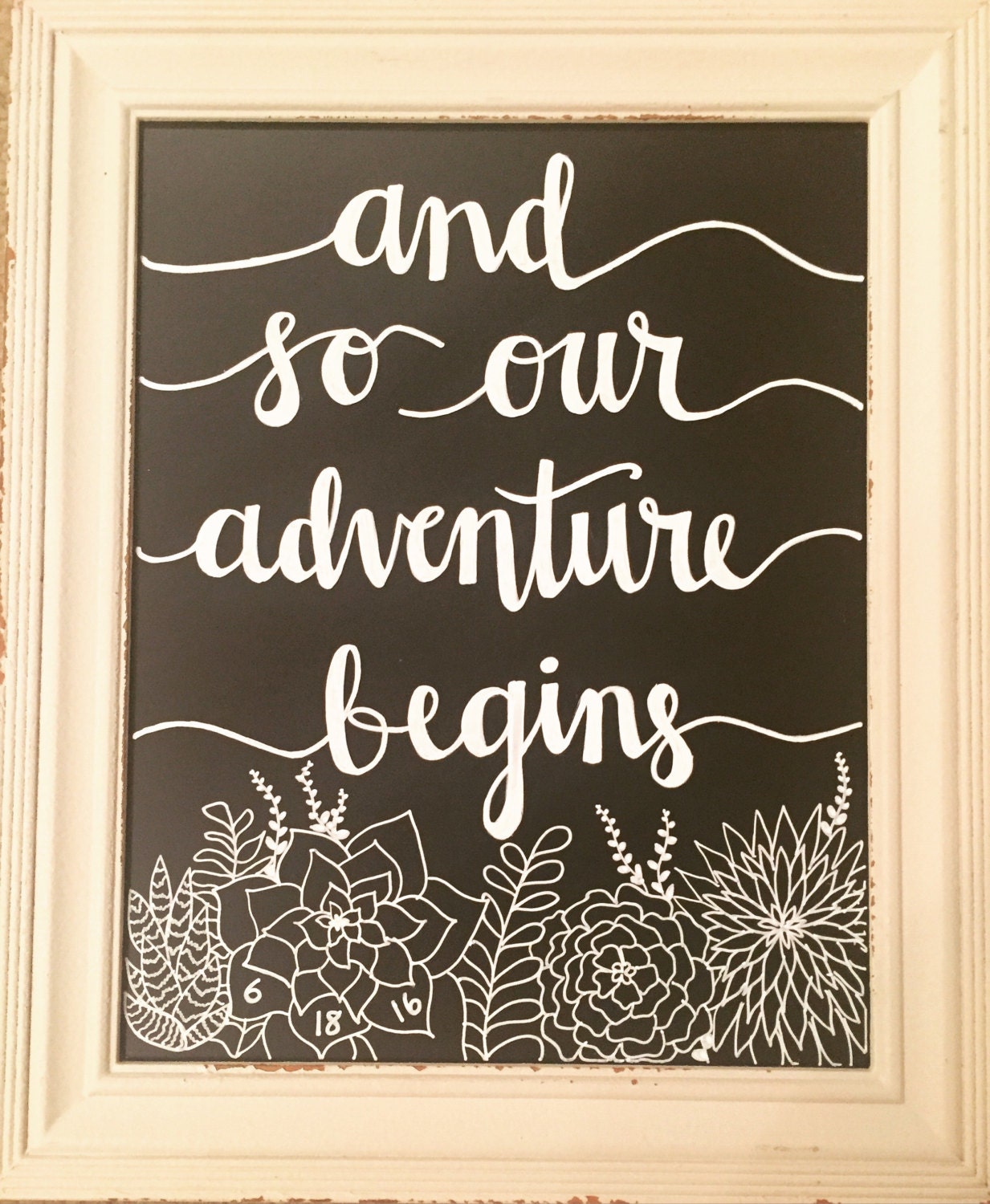 And so Our Adventure Begins Chalkboard Sign - Etsy