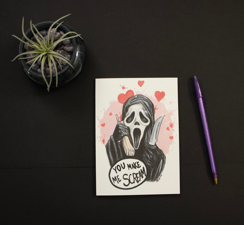 Printable Ghost Face Scream Card Anniversary Card Printable Card ...