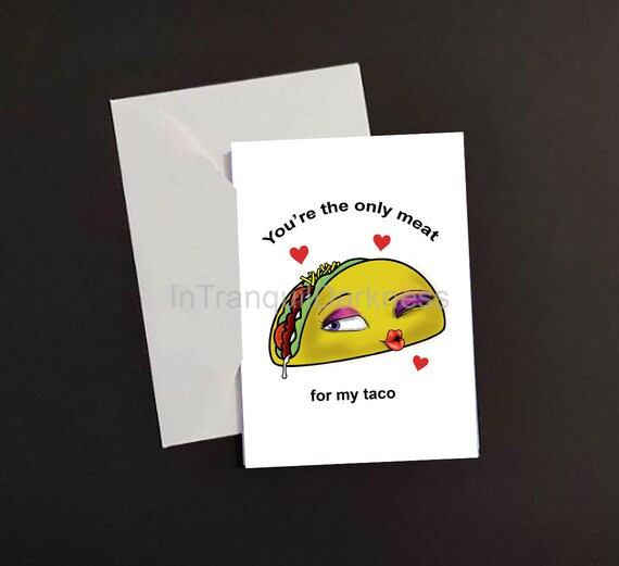Taco Card Anniversary Card Printable Card Romantic Card Funny - Etsy