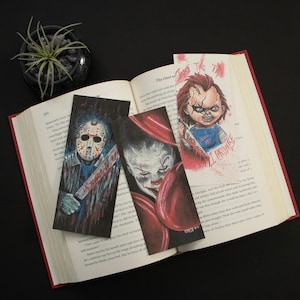 Printable Horror Movie Characters Bookmarks Chucky Pennywise Jason ...