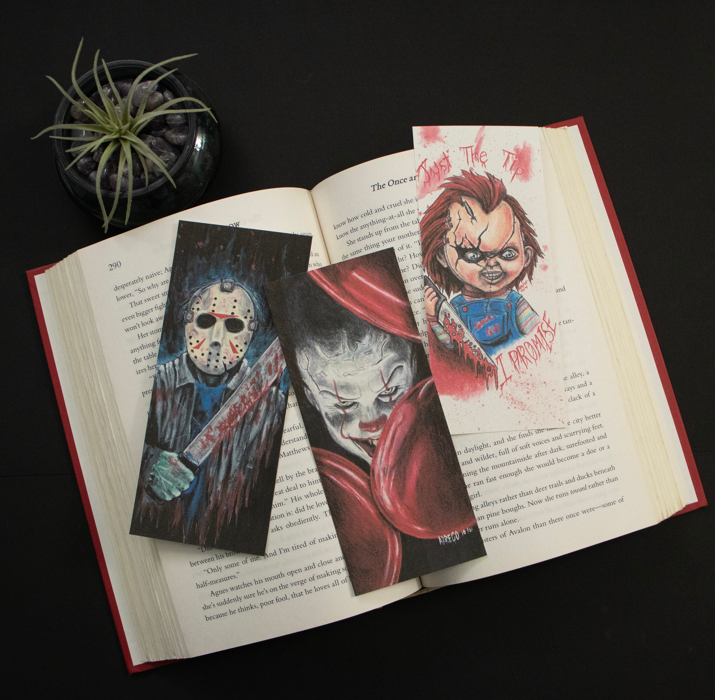 Printable Horror Movie Characters Bookmarks Chucky Pennywise Jason ...