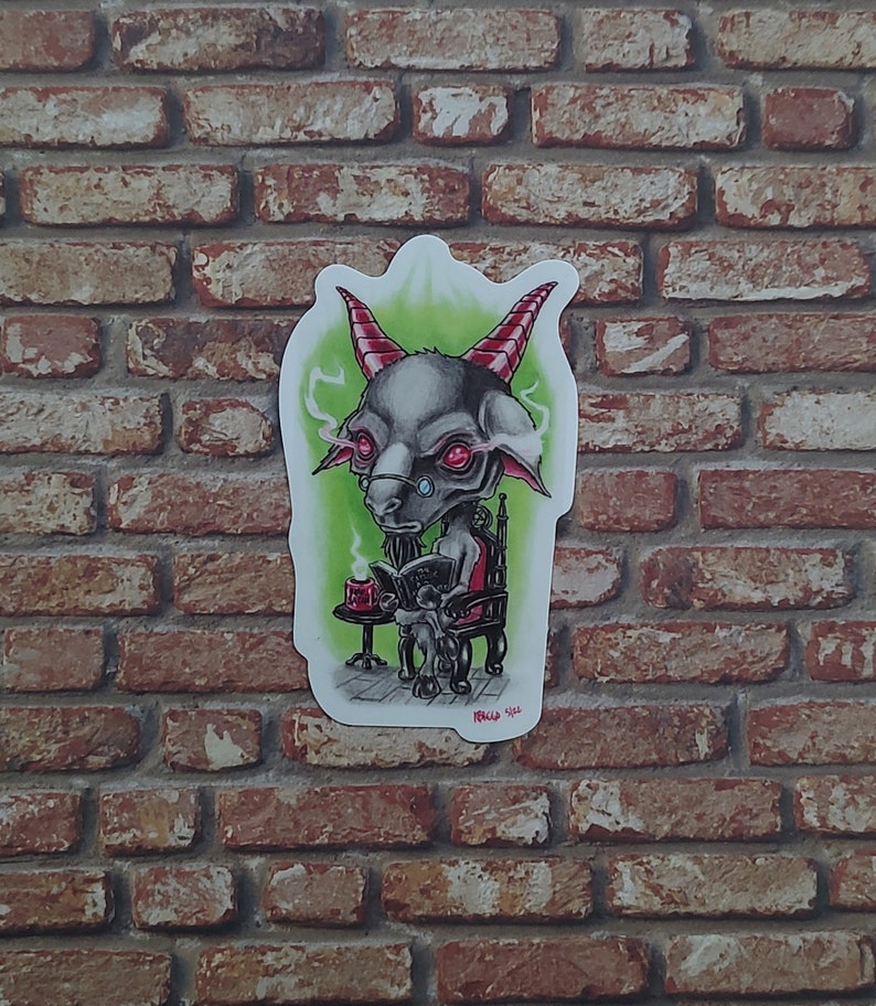 Goat Sticker Hail Satan Goat Decal Satanic Sticker Satanism Waterproof ...