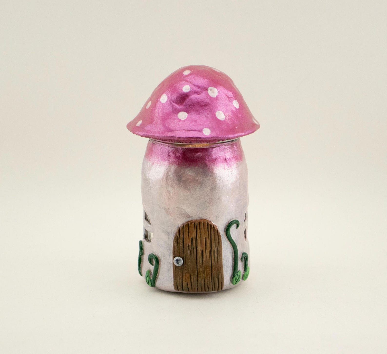 Mushroom Night Light Stash Jar Polymer Clay Mushroom House Cute ...