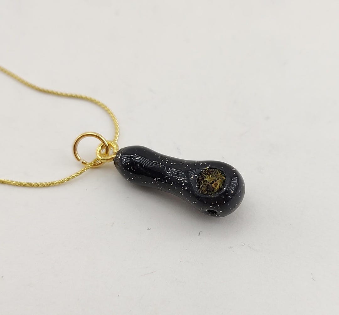 Pipe Necklace Mini Pipe Necklace Weed Necklace Hand Sculpted Polymer ...